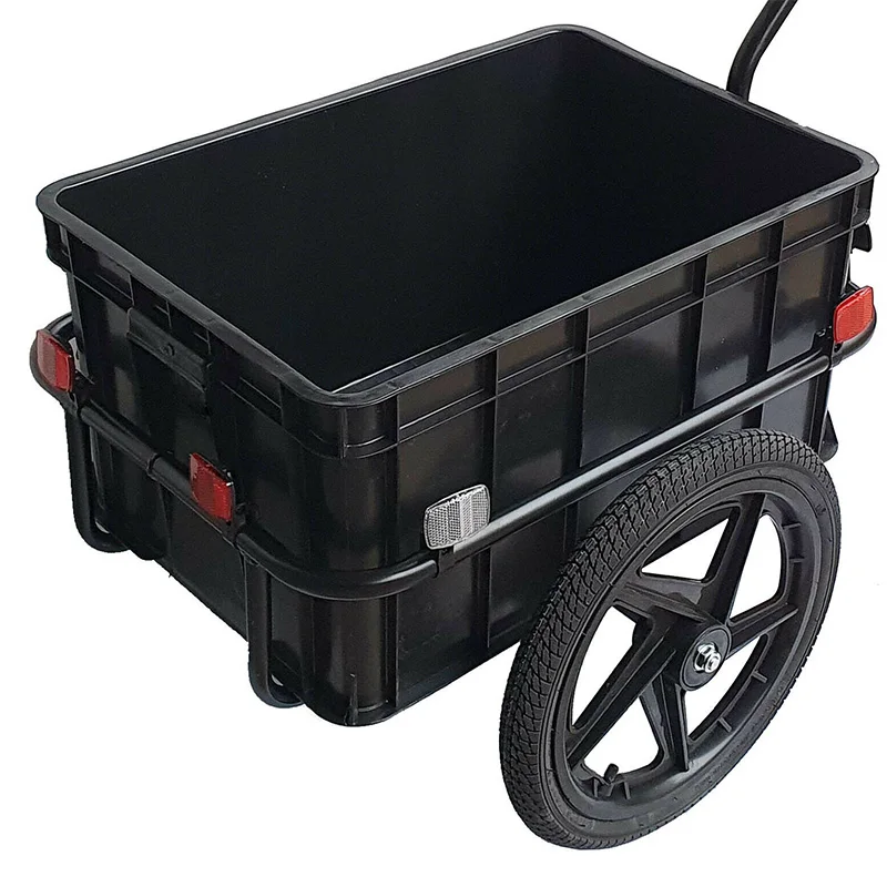 Folding Detachable Bicycle Trailer Bike Cargo Trolley Cart With Wheels ...