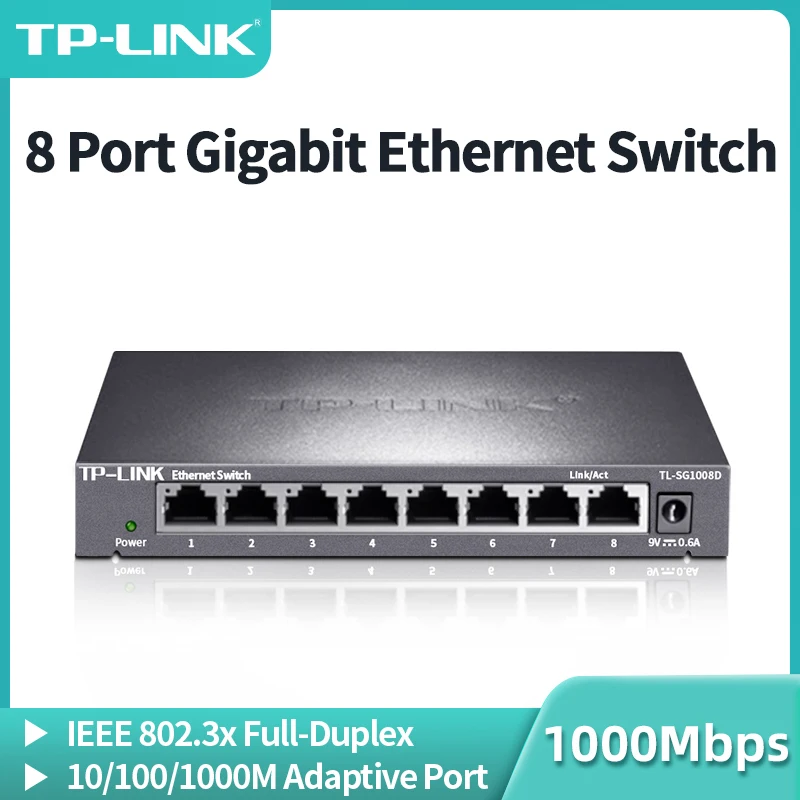 TP-Link-Switch-Gigabit-Ethernet-Switcher-de-rede-RJ45-Plug-and-Play-Networking-Hub-Internet ...