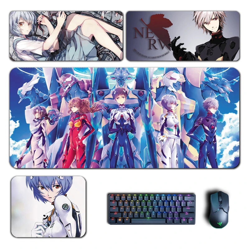 Anime Eva Large Mouse Pads Ayanami Rei Nagisa Kaworu Mousepads Computer ...