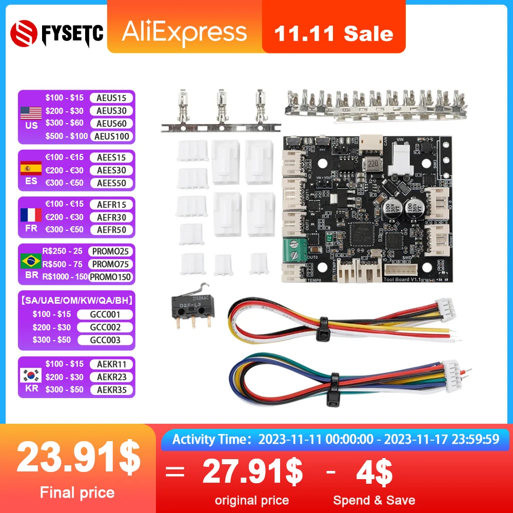 FYSETC-Clone-Duet3-Toolboard-1LC-V1-1-Controller-Board-Advanced-Duet-3-1LC-Expansion-Mother ...