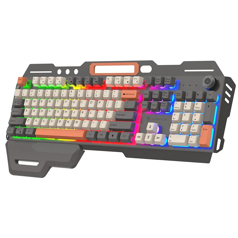 Gaming-Keyboard-100-Layout-Mechanical-Feel-104-Key-Spanish-Russian ...