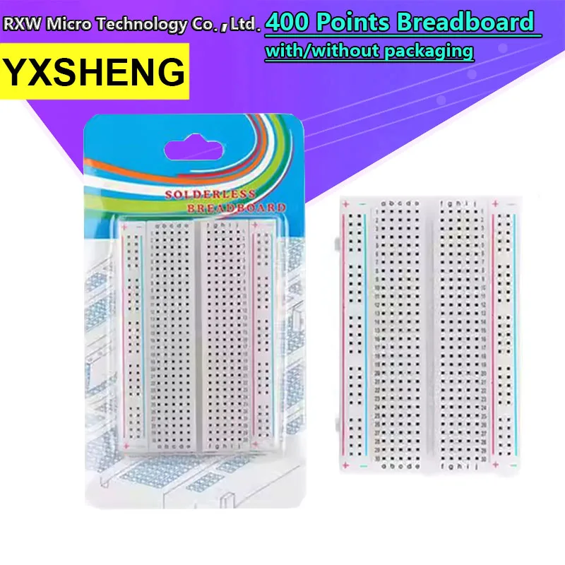 400 Tie Points Solderless PCB Breadboard DIY Bread Board Mini Universal ...