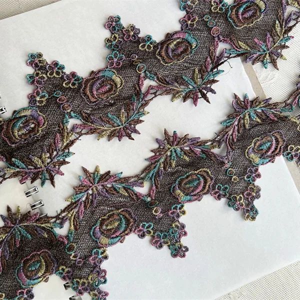 1Yard-Vintage-Metallic-Gold-Rainbow-Venice-Embroidered-Lace-Trim-Venise ...