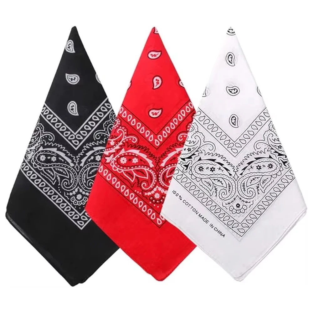 Hip Hop Cowboy Paisley Scarf Large bandana head Square scarf Men Women ...