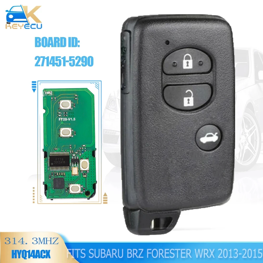 KEYECU-271451-5290-Smart-Remote-Key-Fob-314-3MHz-433MHz-for-Subaru-BRZ ...