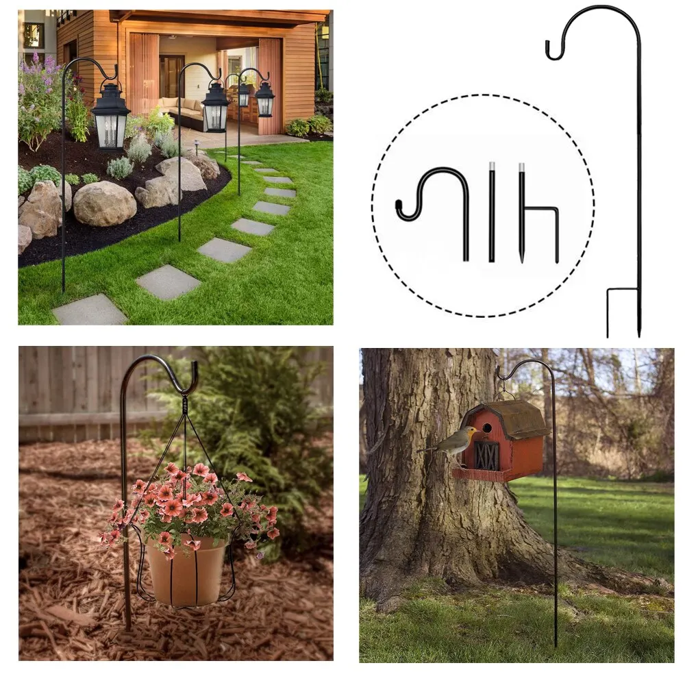 Shepherd Hooks Plant Hook Craft Hook Garden Stake Outdoor Plant Stand Hanger Lantern Hooks ...