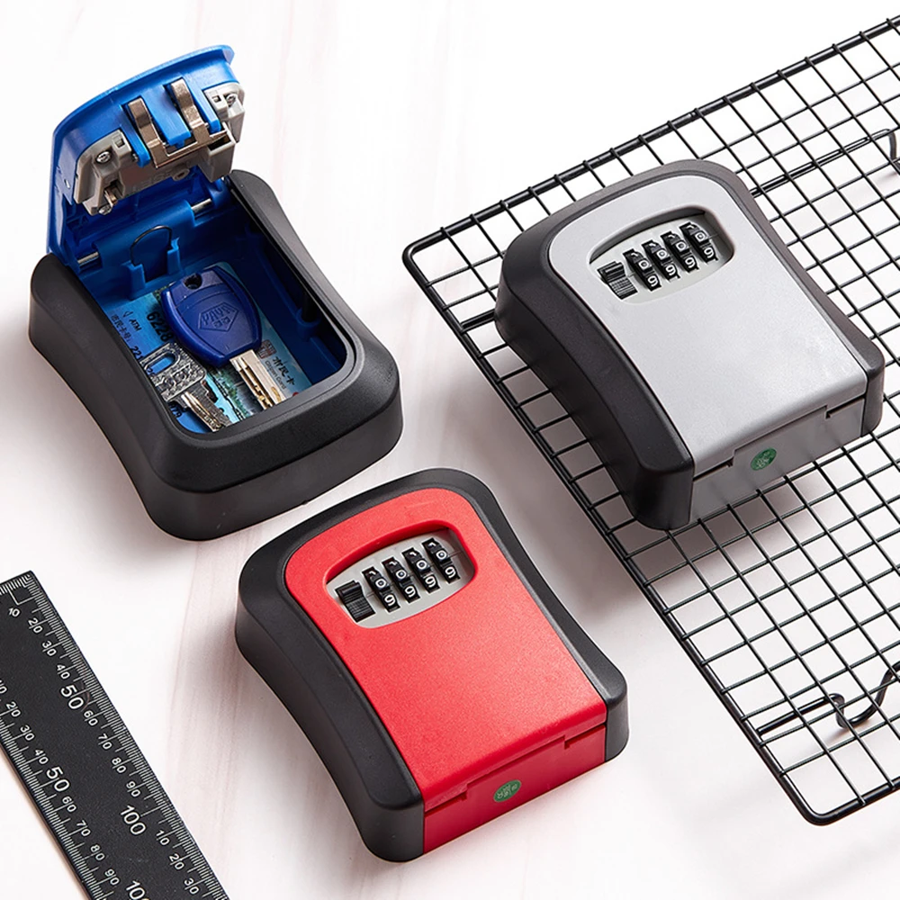 Key-Safe-Box-Weatherproof-4-Digit-Combination-Outdoor-Key-Security ...