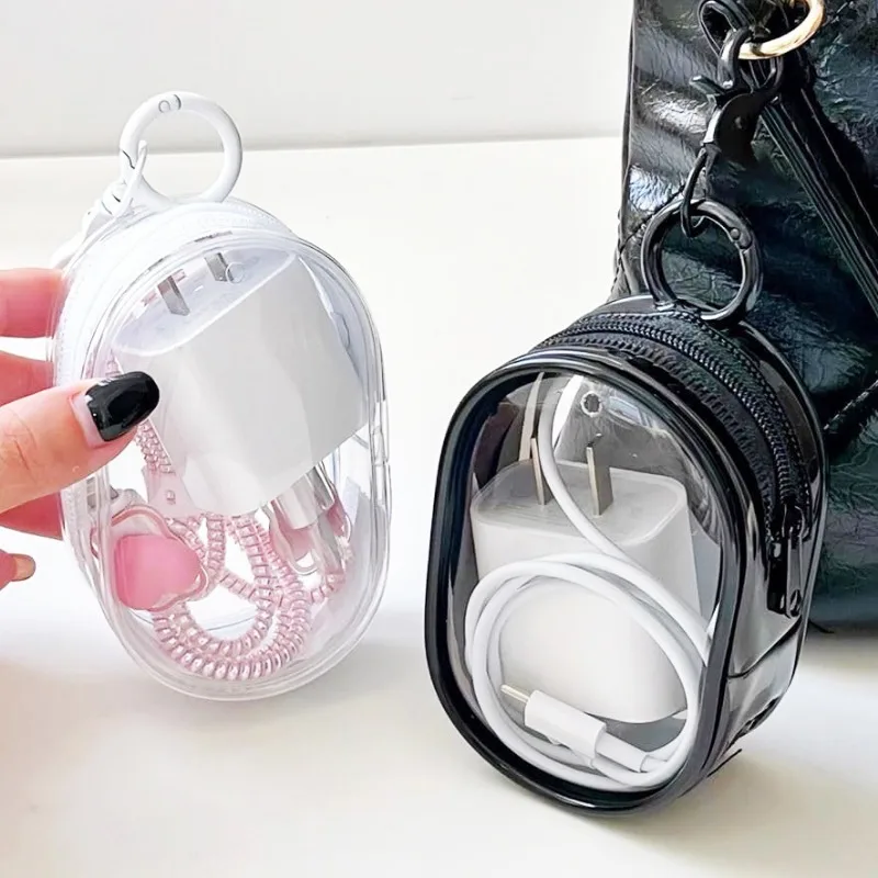 Transparent-Cable-Storage-Bag-with-Locking-Hook-Waterproof-Portable ...