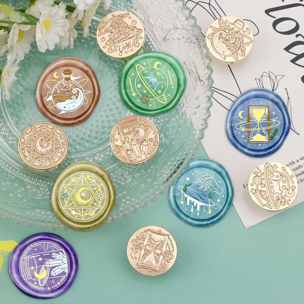 Magic Space Wax Seal Stamp Set,Vintage Sealing Stamp Heads,Wax Stamp ...