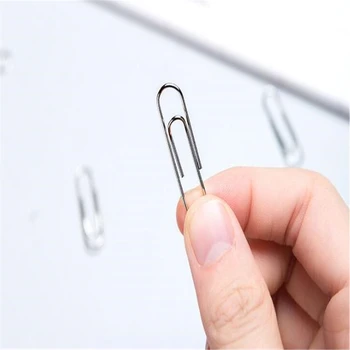50/100/200PCS Metal Paper Clips Binding Clip Home Office Storage ...