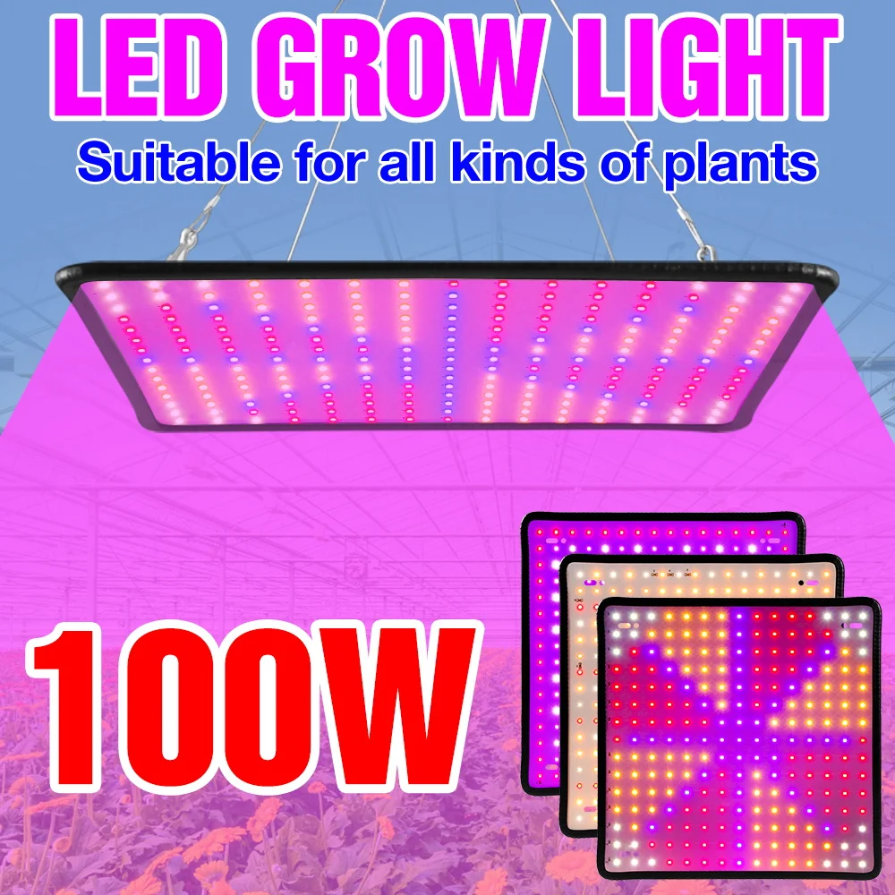 Full Spectrum LED Grow Light Quantum Board Indoor Greenhouse Flower ...