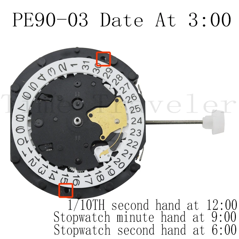 Sunon-3-Hand-Multi-Function-Quartz-Watch-Movement-PE90-03-Date-At-3-00 ...