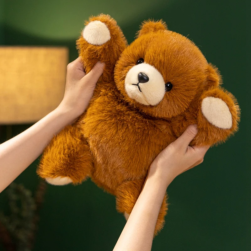 25cm-Cute-Hugging-Bear-Plush-Toys-Fluffy-Brown-Bear-Teddy-Bear-Soft ...