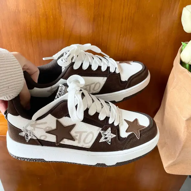 Y2K shoes Men Star Flats Women Sneakers Zapatillas Mujer Lace Up ...