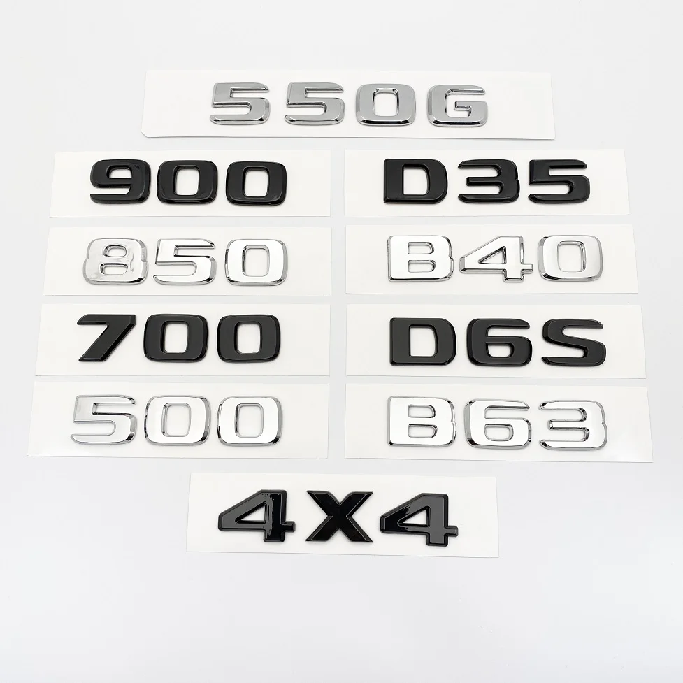 Silver-Black-Letters-550G-4X4-850-550-D35-B40-D6S-B63-Emblem-for ...