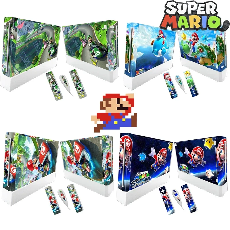 Cartoon-Super-Mario-Skin-Vinyl-Sticker-Cover-for-Nintendo-Wii-Console ...