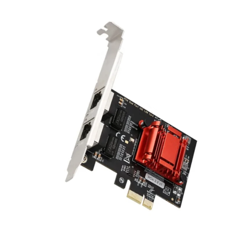 RJ-45 LAN Adapter gaming adaptive dual-port Gigabit PCI-E Network Card ...
