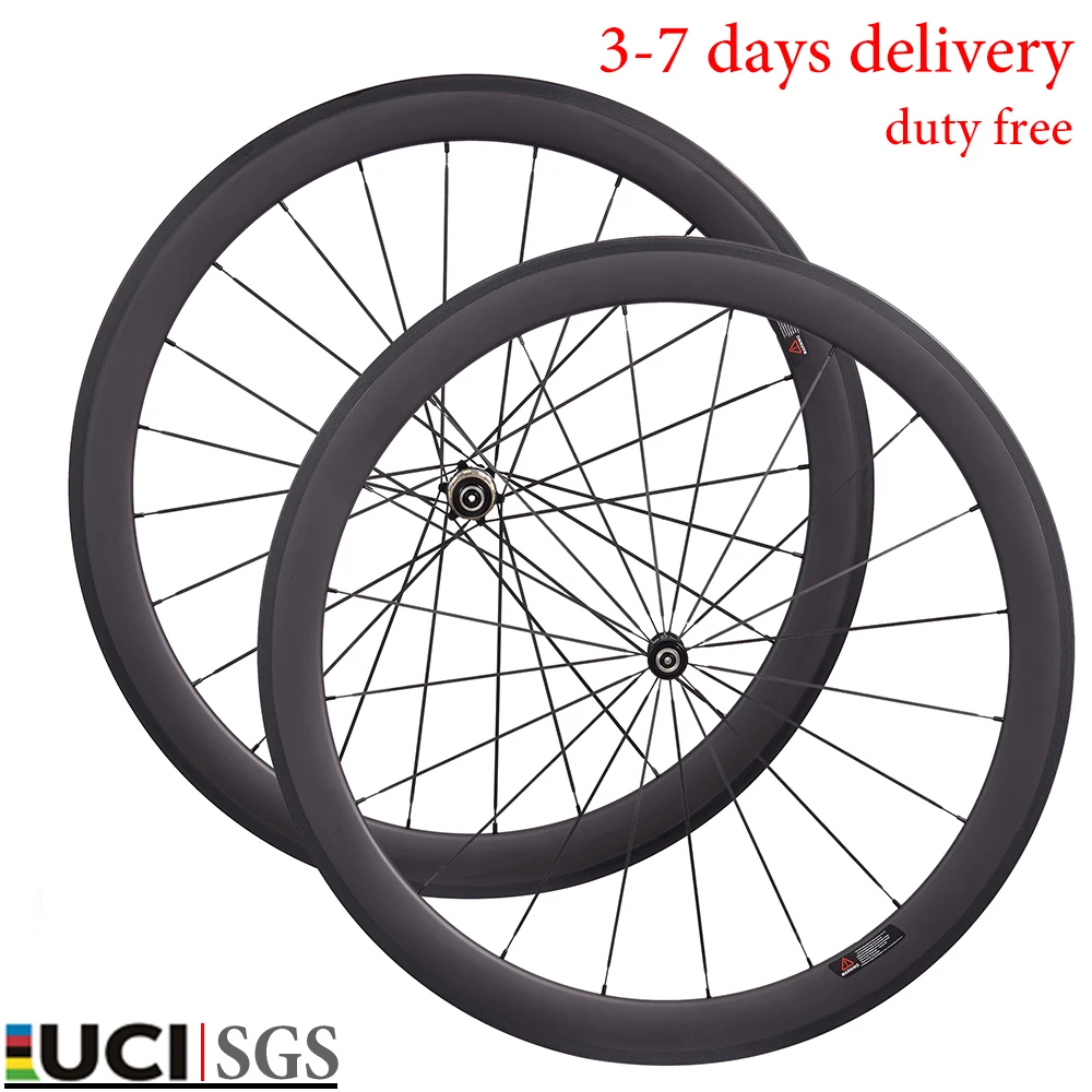 T800 Toray Carbon Fiber 700C Road bicycle carbon wheels 50mm Clincher ...
