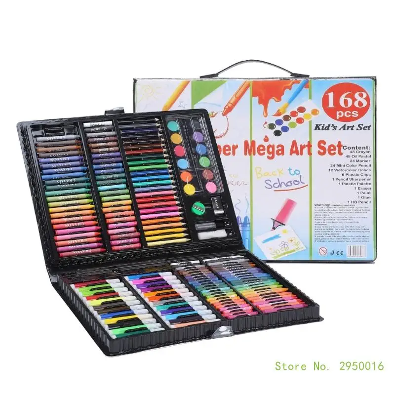 Kits-de-l-pices-de-colores-de-arte-para-colorear-para-ni-os-168-piezas ...