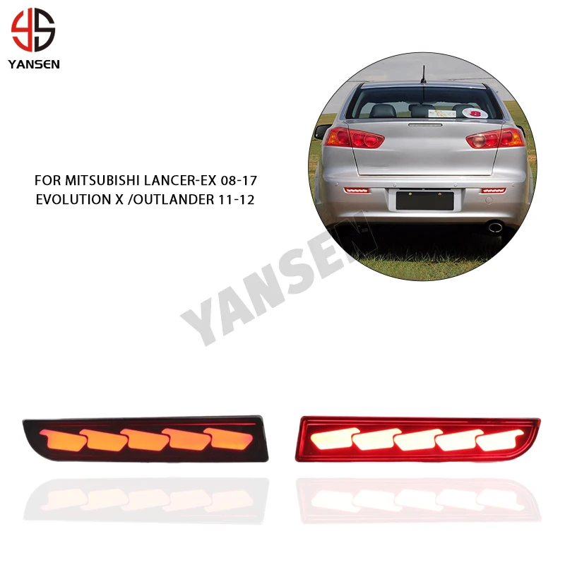 Rear-Bumper-Light-LED-Reflector-Tail-Brake-Light-For-Mitsubishi-Lancer ...