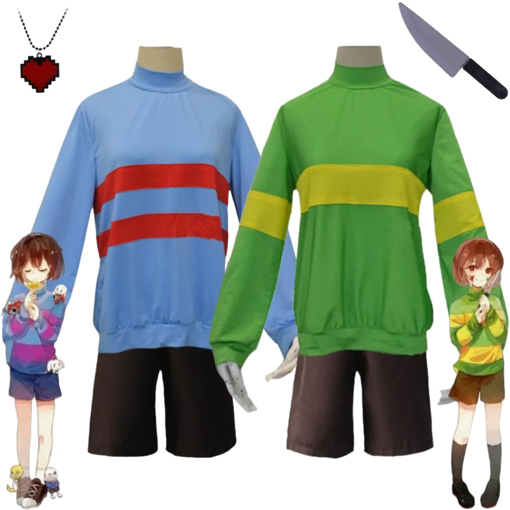 Game-Undertale-Frisk-Cosplay-Costume-Anime-Prop-Knife-Necklace-Adult ...