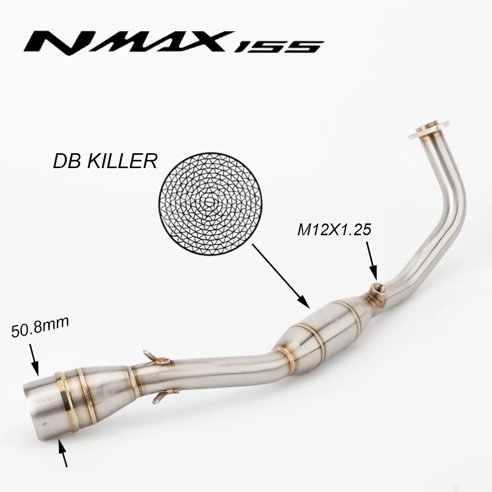 Motorcycle Exhaust Systems Slip On For YAMAHA Nmax 125 155 NMAX155 2021 ...