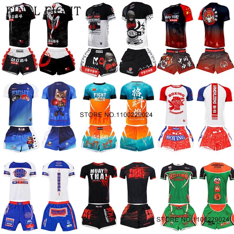 Ensemble-Short-et-T-shirt-Muay-Thai-pour-Homme-et-Femme-Uniforme-d ...
