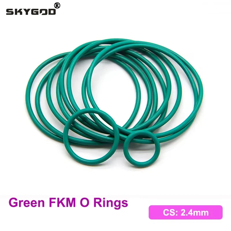 10-50pcs-Green-FKM-O-Ring-Sealing-Gasket-CS-2-4mm-OD-8-60mm-Oil ...
