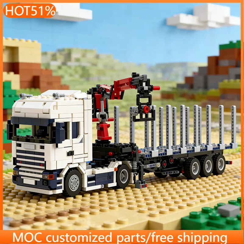 2791 PCS transport Trucks with logging trailers MOC Customize Modular ...