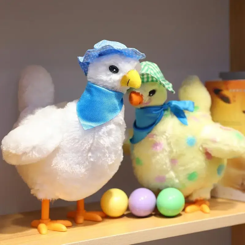 Stuffed Chicken with Egg Plush Hen Puzzle Fun Musical Chicken Figurine ...