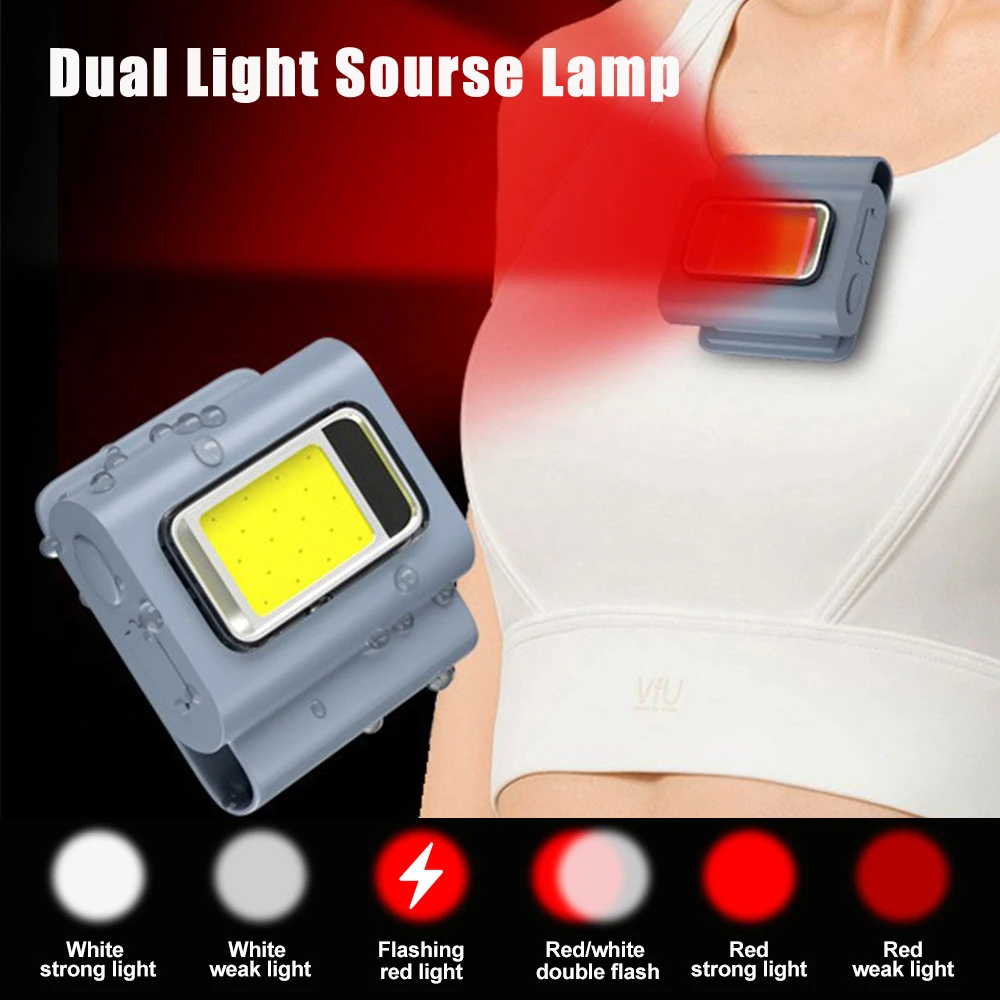 800mAh 6W LED Night Running Light Outdoor Magnetic Backpack Safety ...