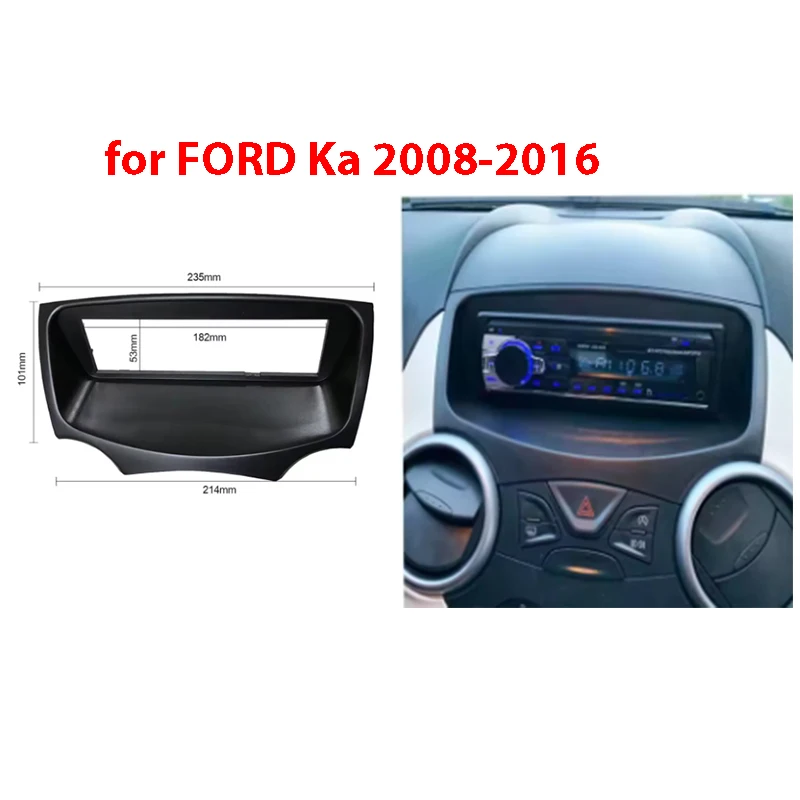 One Din Audio Fascia for FORD Ka 2008-2016 Stereo Radio GPS DVD CD ...