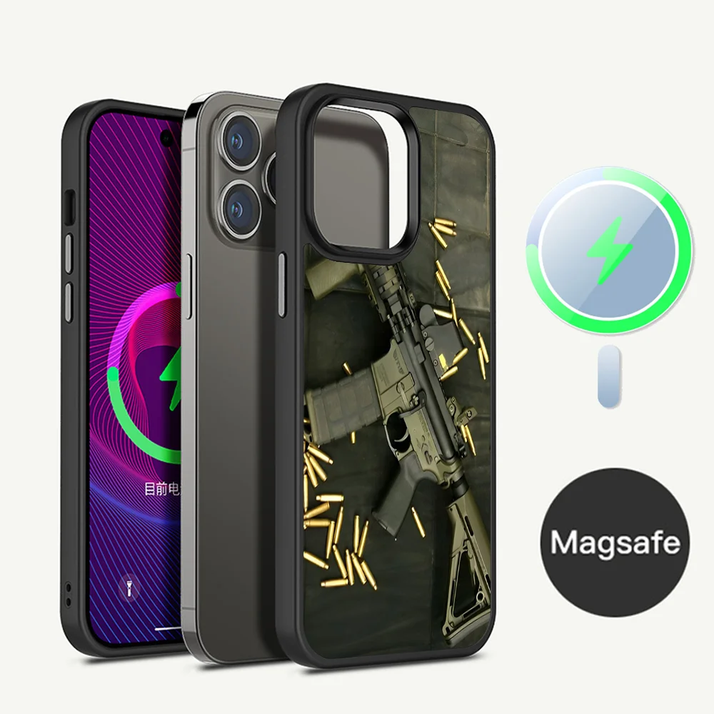 AK47-Handgun-Gun-BUllets-Phone-Case-Magesafe-Magnetic-Wireless-Charge ...