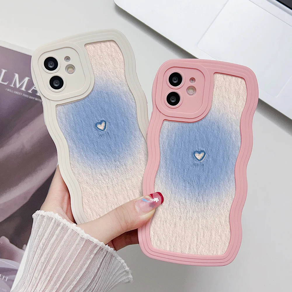 Gradient-Blue-Curly-Wave-Case-For-iPhone-11-Cases-iPhone-12-15-14-13-11 ...