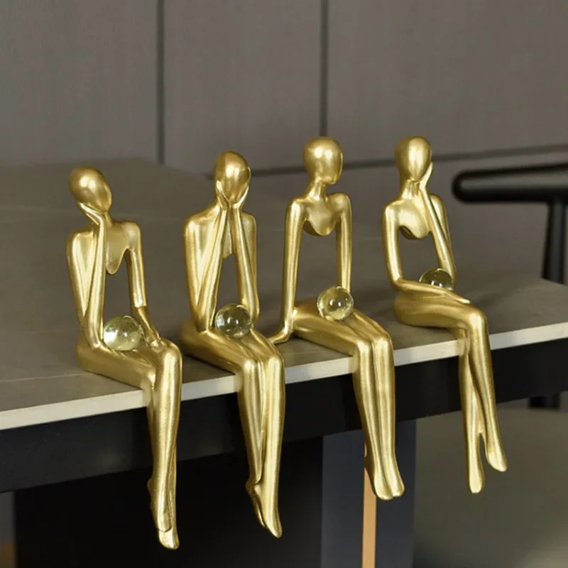 Resin-light-luxury-figure-thinking-art-sitting-ornaments-office-study ...
