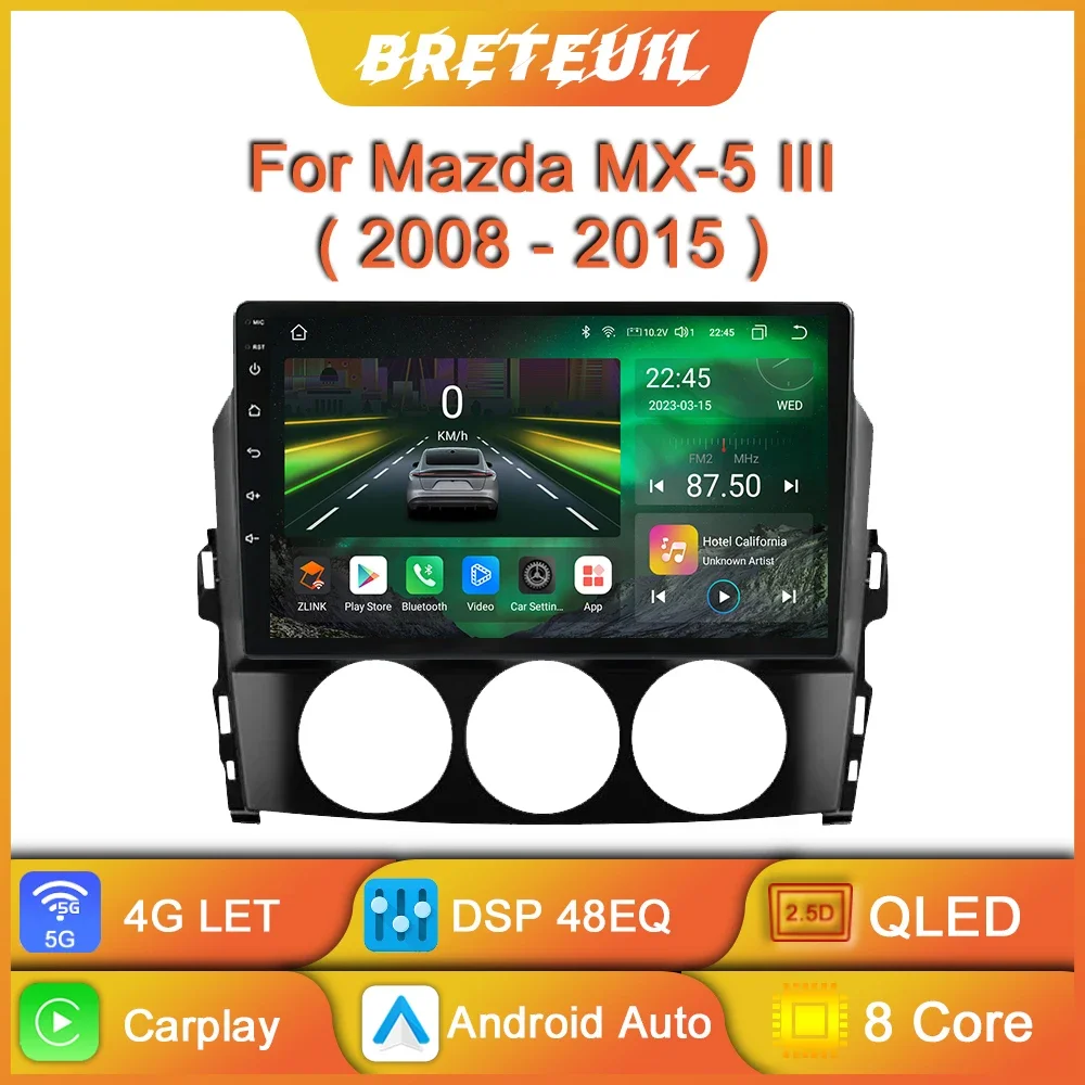 For Mazda MX-5 MX5 III 3 NC 2008-2015 Car Radio Android Multimedia ...
