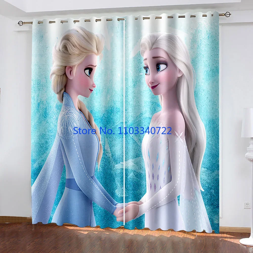 Cartoon-Frozen-Elsa-and-Anna-Kids-Room-Window-Curtains-Blackout-Curtain ...