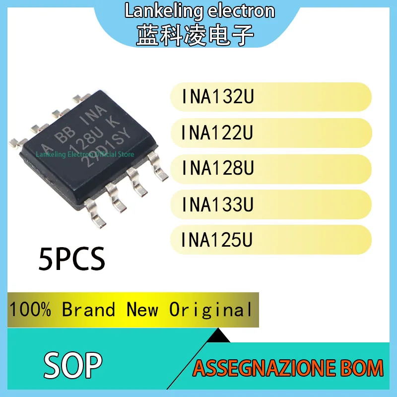 5PCS-INA132U-INA122U-INA128U-INA133U-INA125U-100-Brand-New-Original ...
