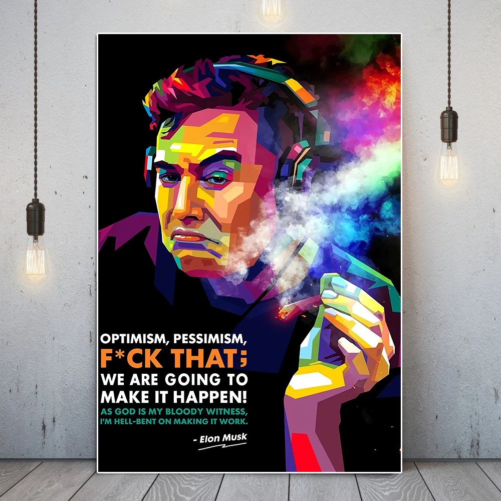 Elon Musk Smoking Canvas | Elon Musk Funny Pictures | Fabric Poster ...