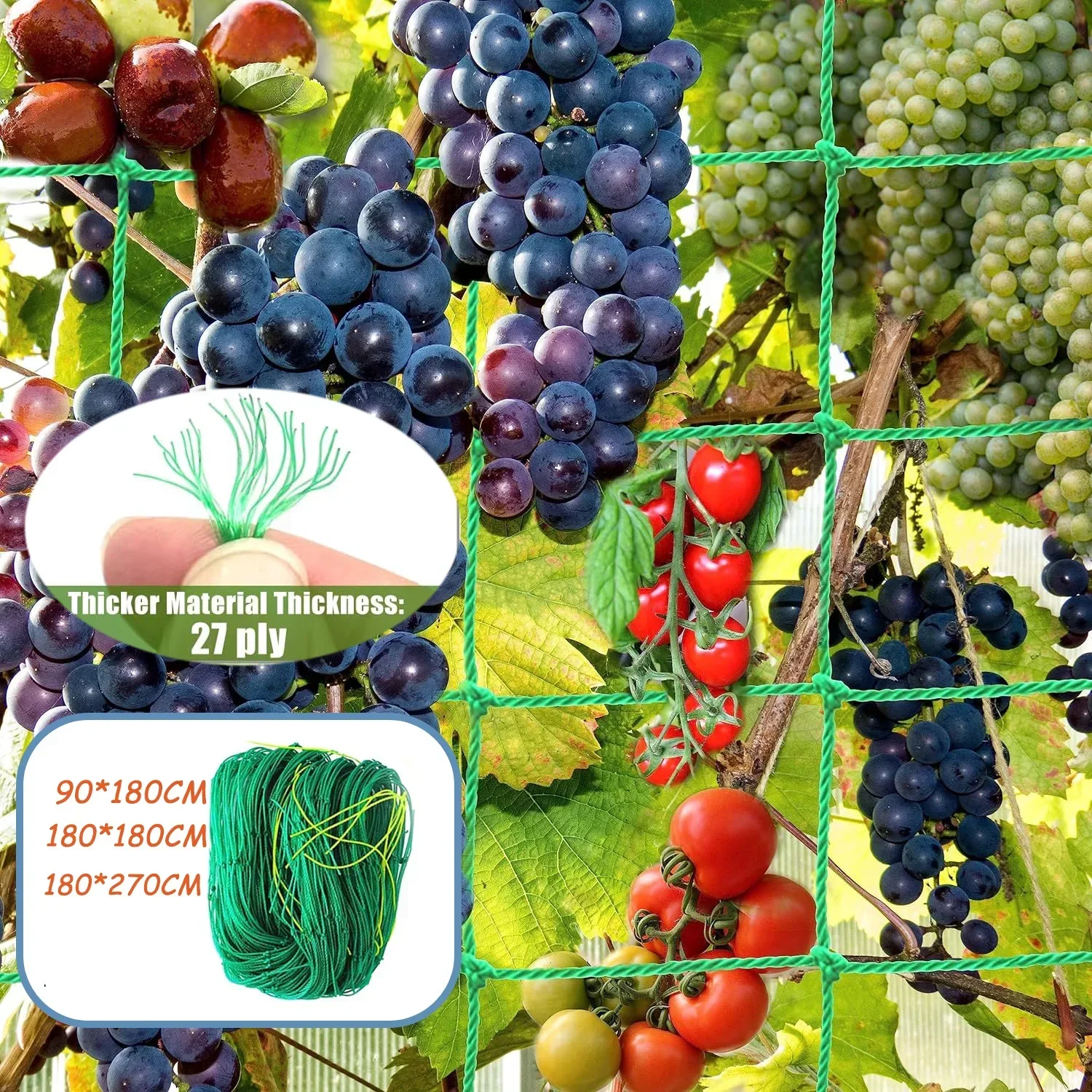 Green-Nylon-Garden-Trellis-Netting-for-Climbing-Plants-Heavy-Duty-Mesh ...