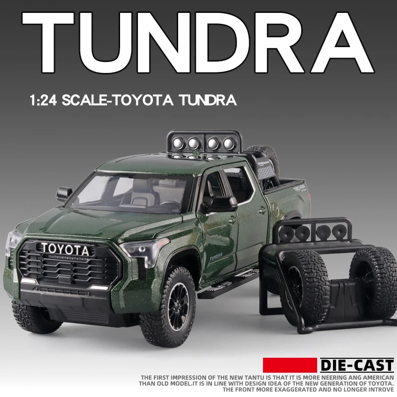 Diecast 1/24 Tundra Big Wheel Off road Vehicle SUV Alloy Model Car ...
