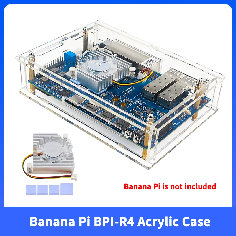 Acrylic-Case-for-Banana-Pi-BPI-R4-Transparent-Shell-Optional-Cooling ...
