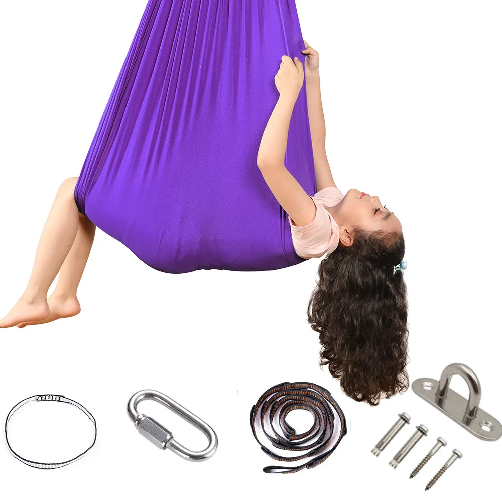 Hammocks-Sensory-Swing-for-Kids-with-360-Swivel-Hanger-Hamac-Relaxing ...