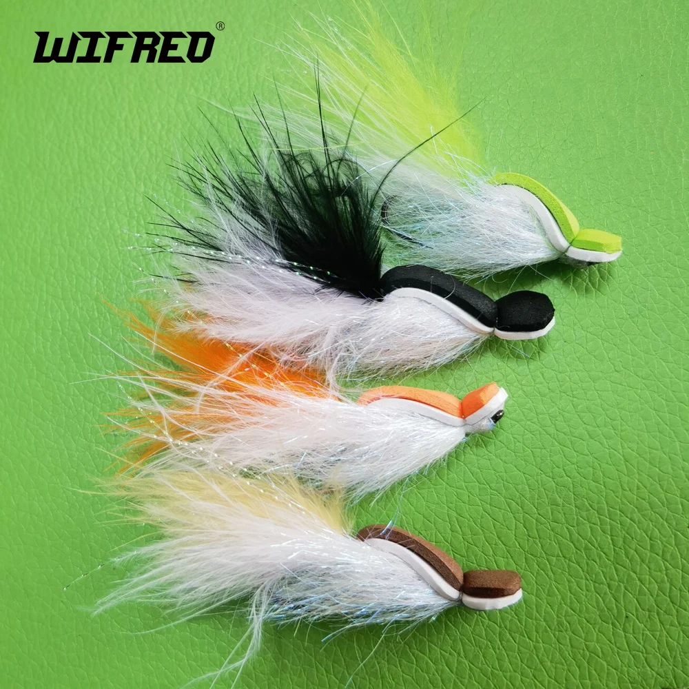 Wifreo 4PCS #2 Saltwater Fishing Topwater Gurgler Fly for Stripers Bass ...