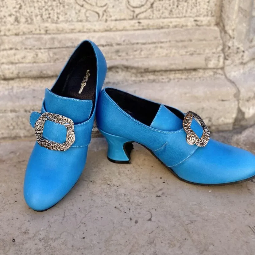 Women-High-Heels-Marie-Antoinette-shoes-Vintage-18th-Medieval ...