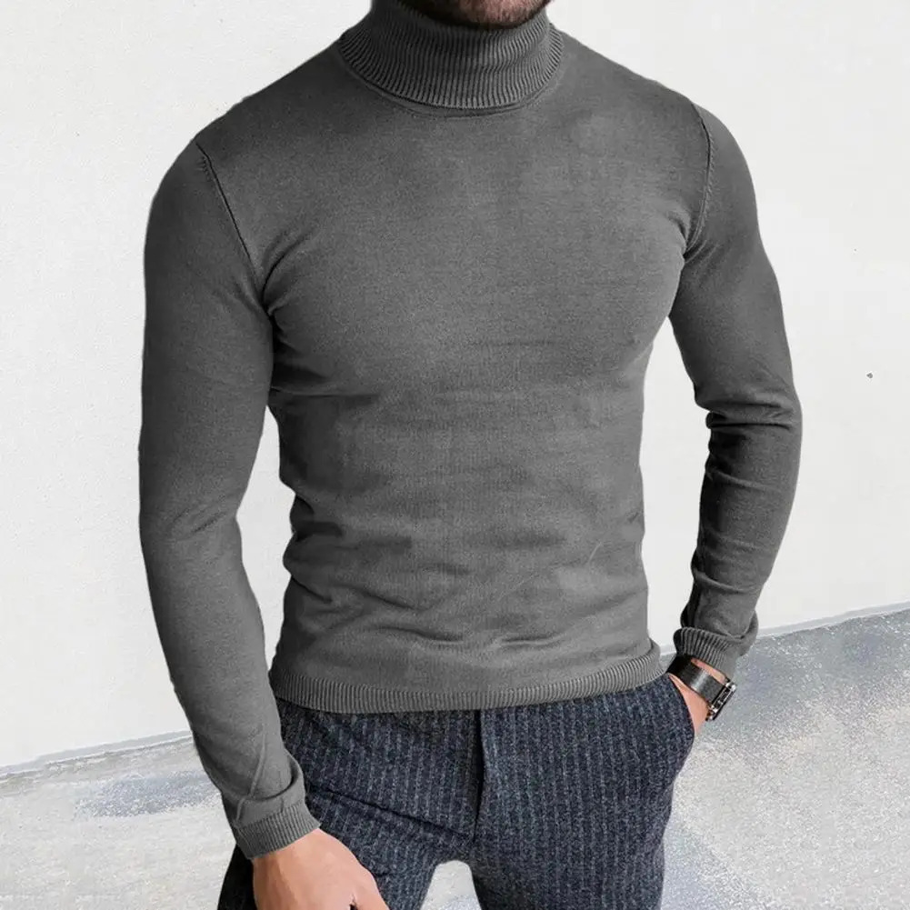 High-Neck-Sweater-Stylish-Men-s-Knitwear-Slim-Fit-Turtleneck-Sweater ...
