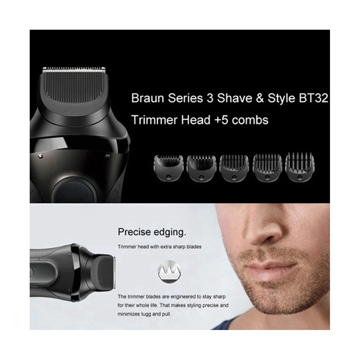 Beard-Trimmer-Attachment-for-Braun-Series-3-Electric-Razors-Electric ...