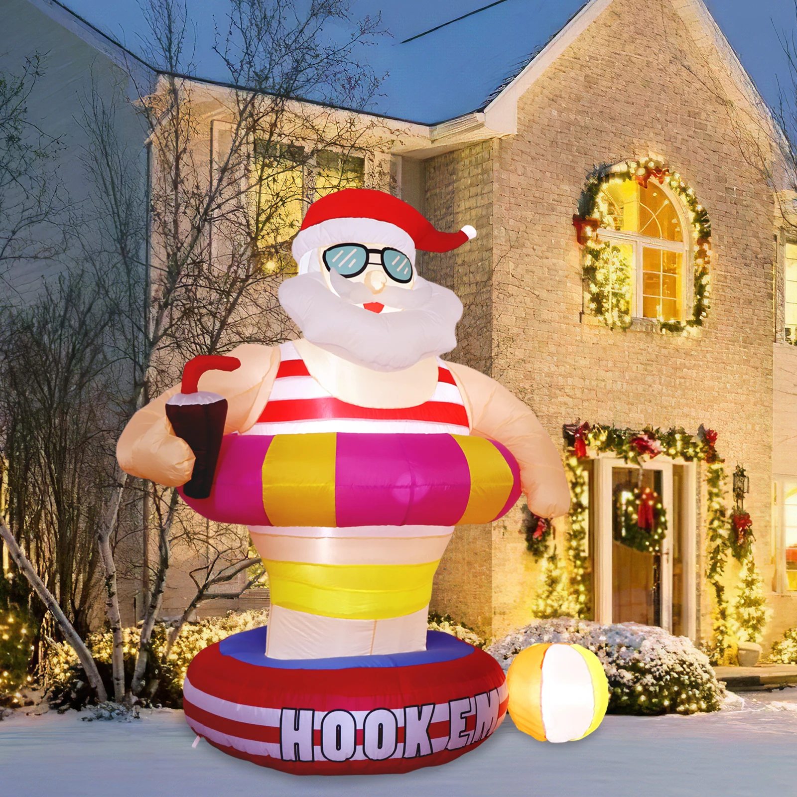 6FT-Santa-Claus-Inflatable-with-Pool-Float-Christmas-Inflatable-Patio ...