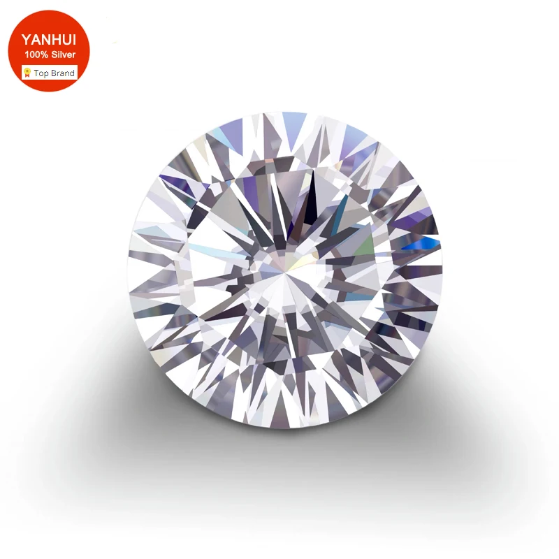 Real Gems Moissanite Loose Stones s 3mm To 11mm D Color VVS1 Round ...