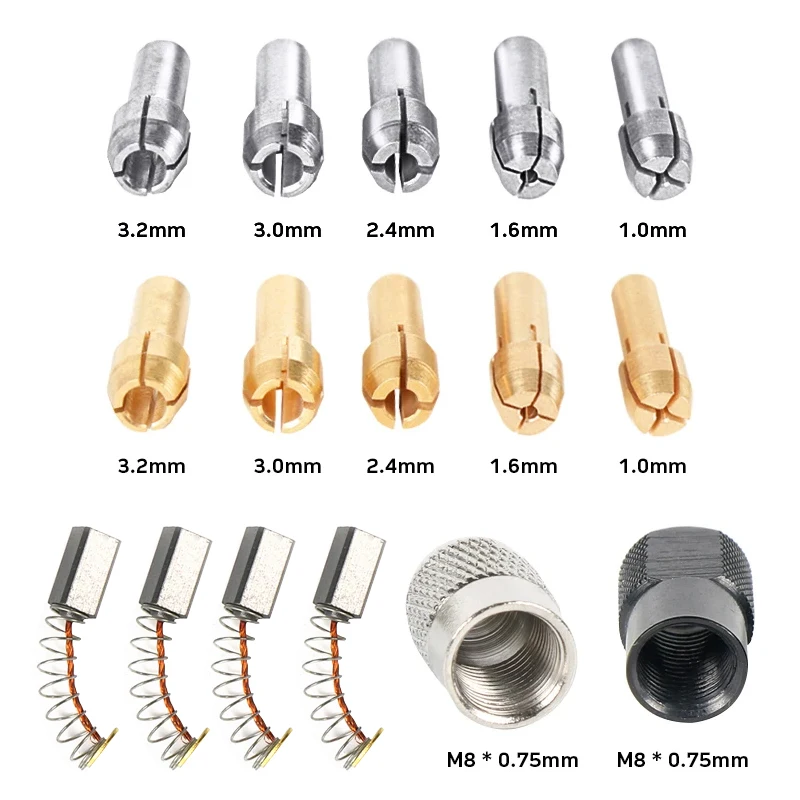 16PCS-Lot-Mini-Drill-Collet-Chuck-10PCS-1-0-3-2mm-4-3mm-Shank-Brass ...